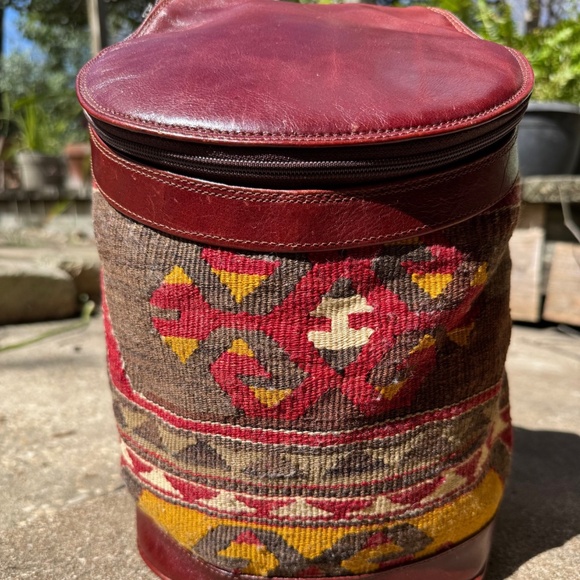 Bags | Authentic Turkish Kilim And Leather Backpack | Poshmark